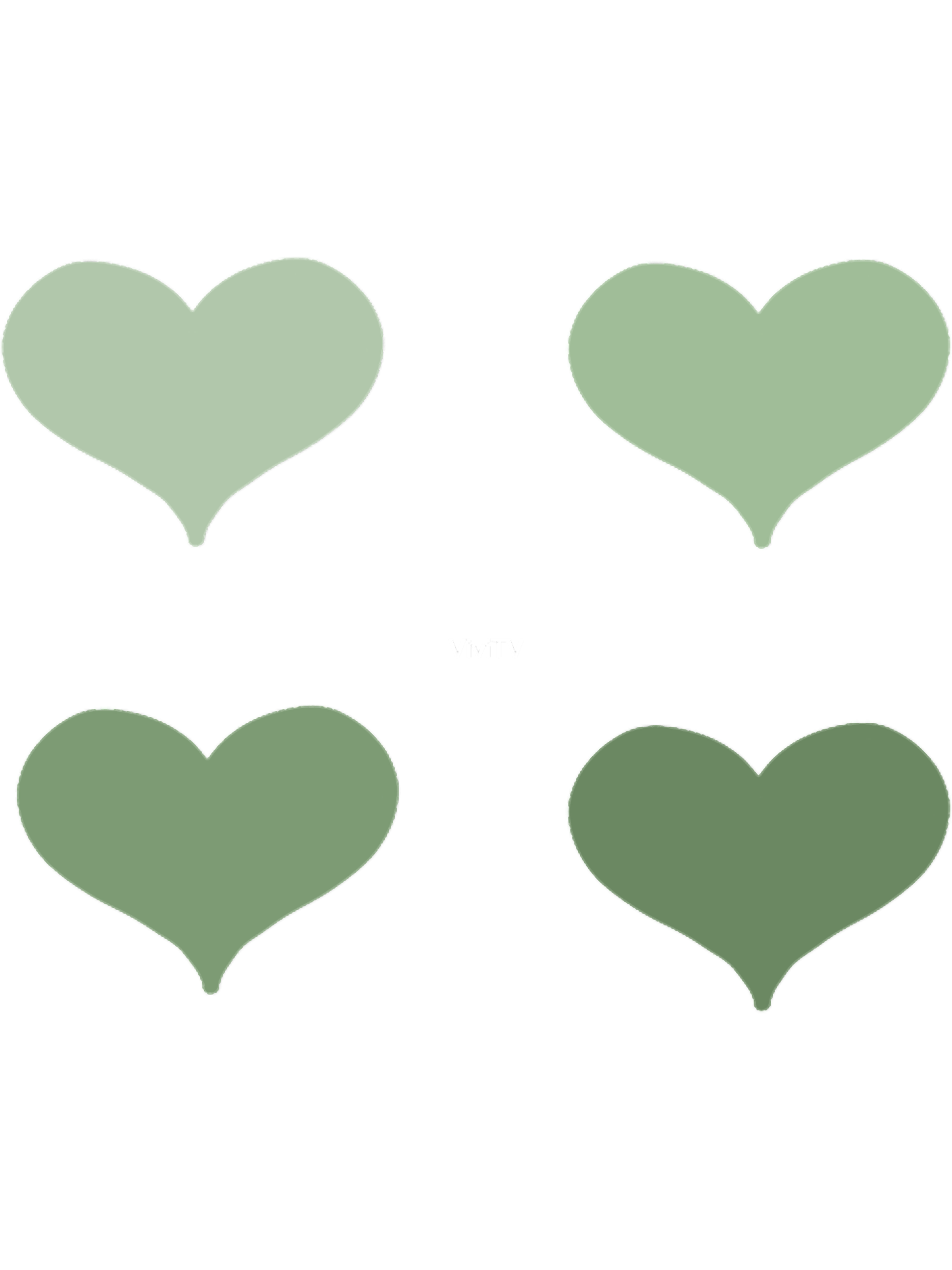 Sage Green Hearts | Inspire Uplift