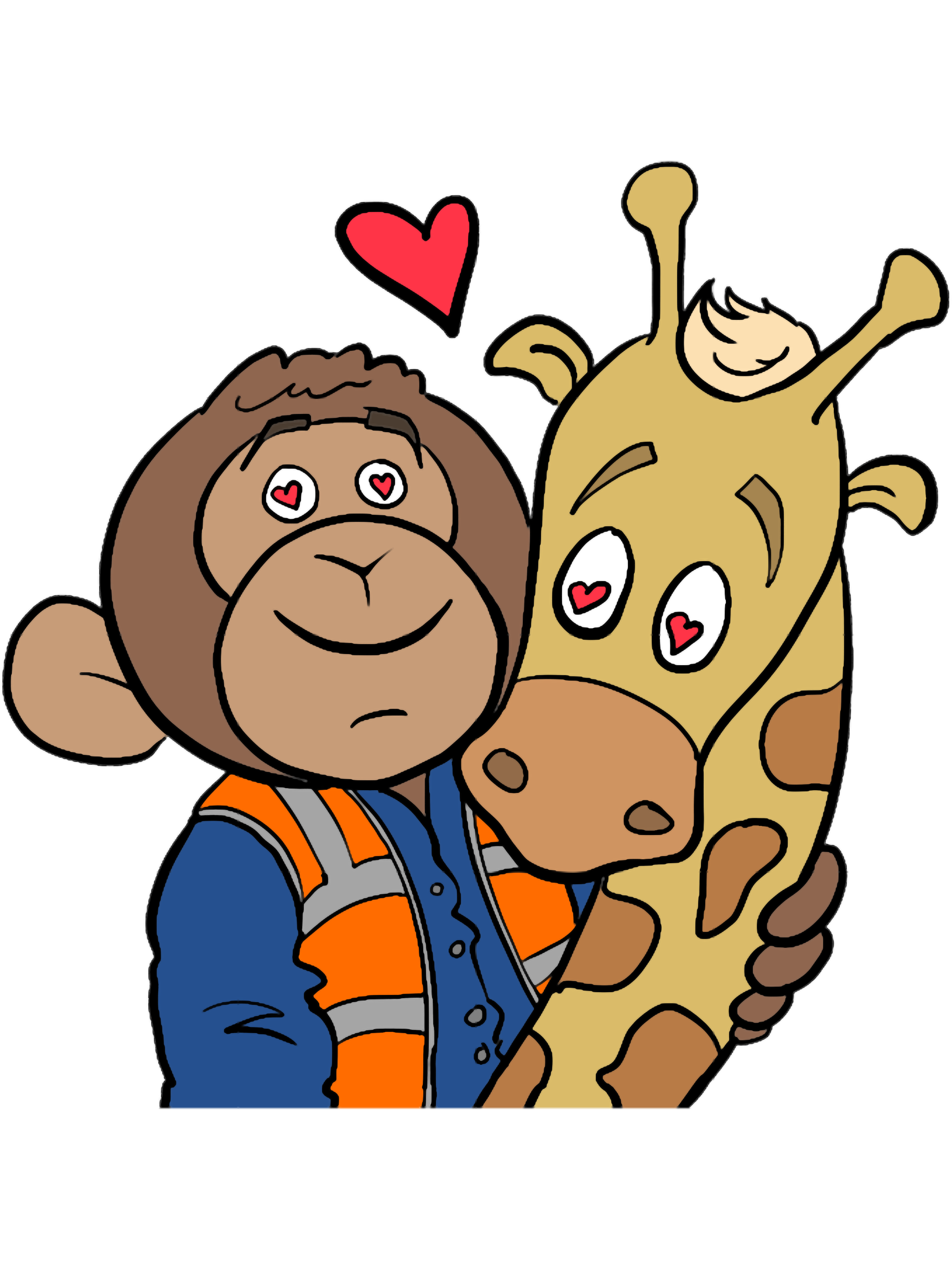 Grease onkey and his Giraffe | Inspire Uplift
