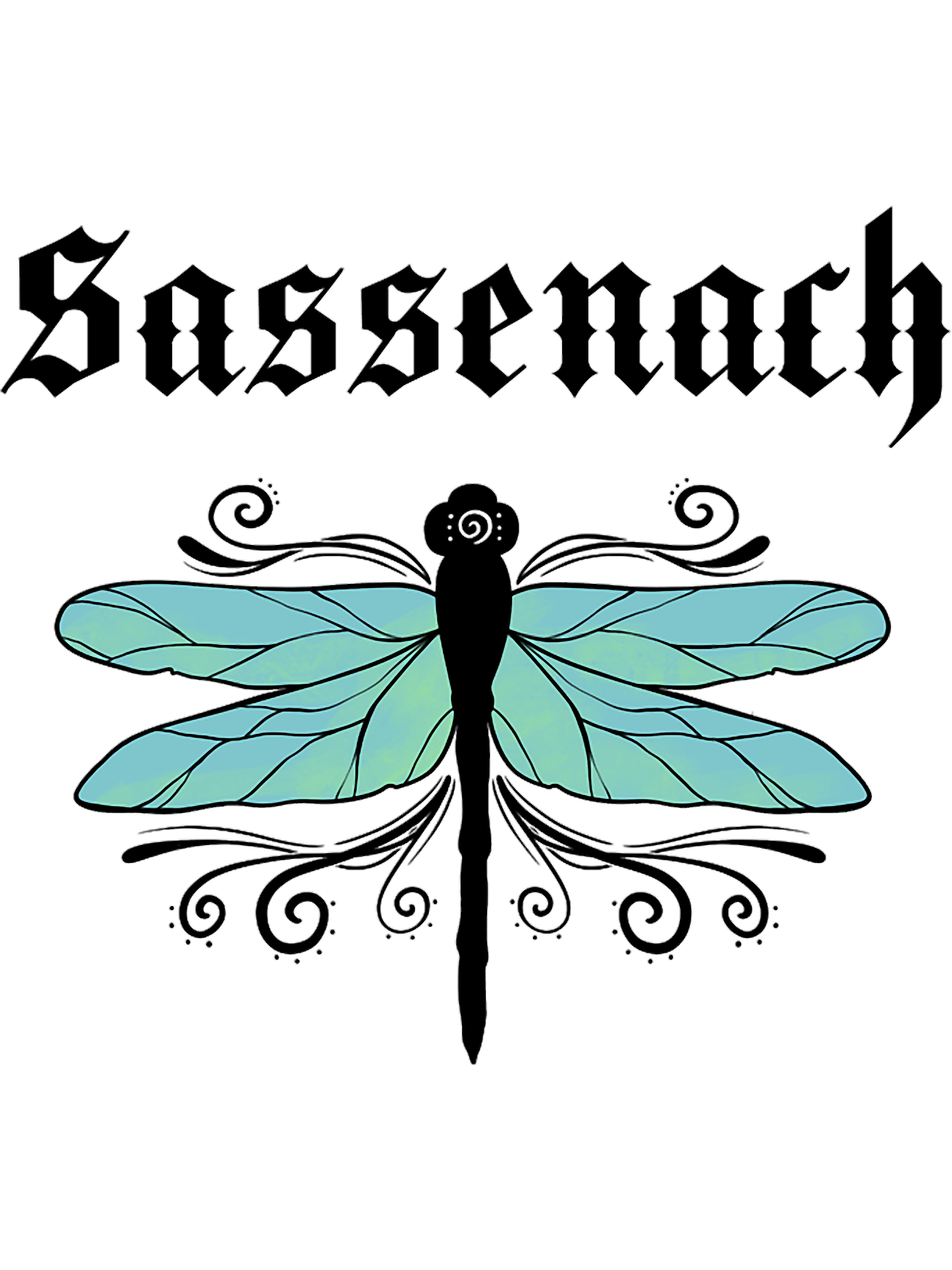 Sassenach Dragonfly Outlander Amber BlueFitted Scoop | Inspire Uplift