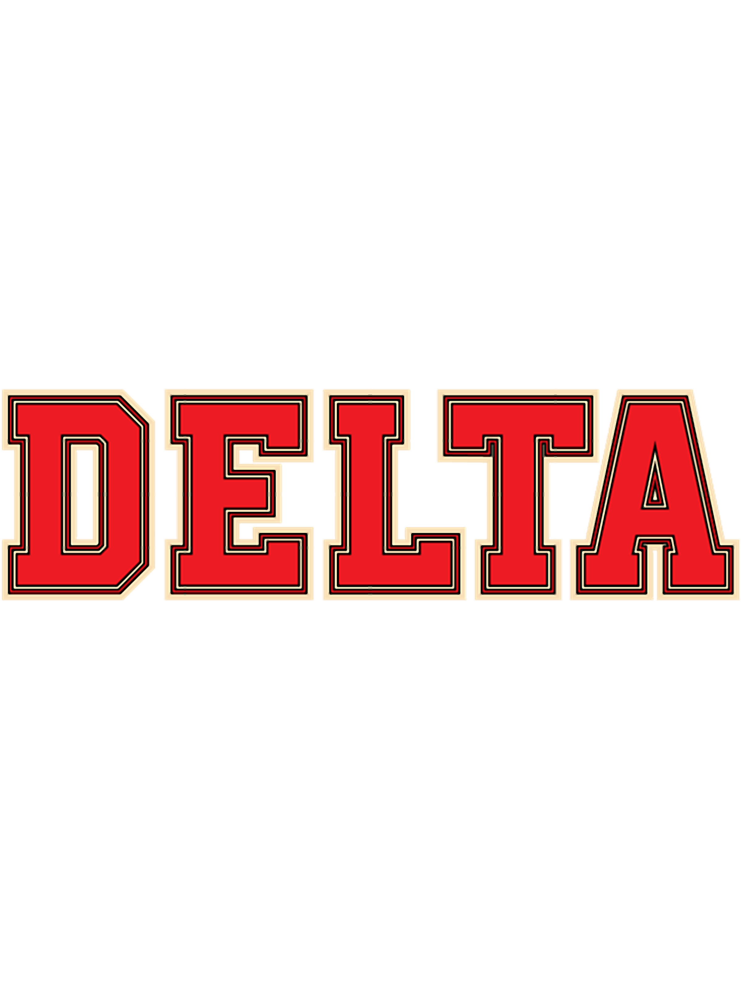 Delta Jersey Theta Font Premium Scoop - Inspire Uplift