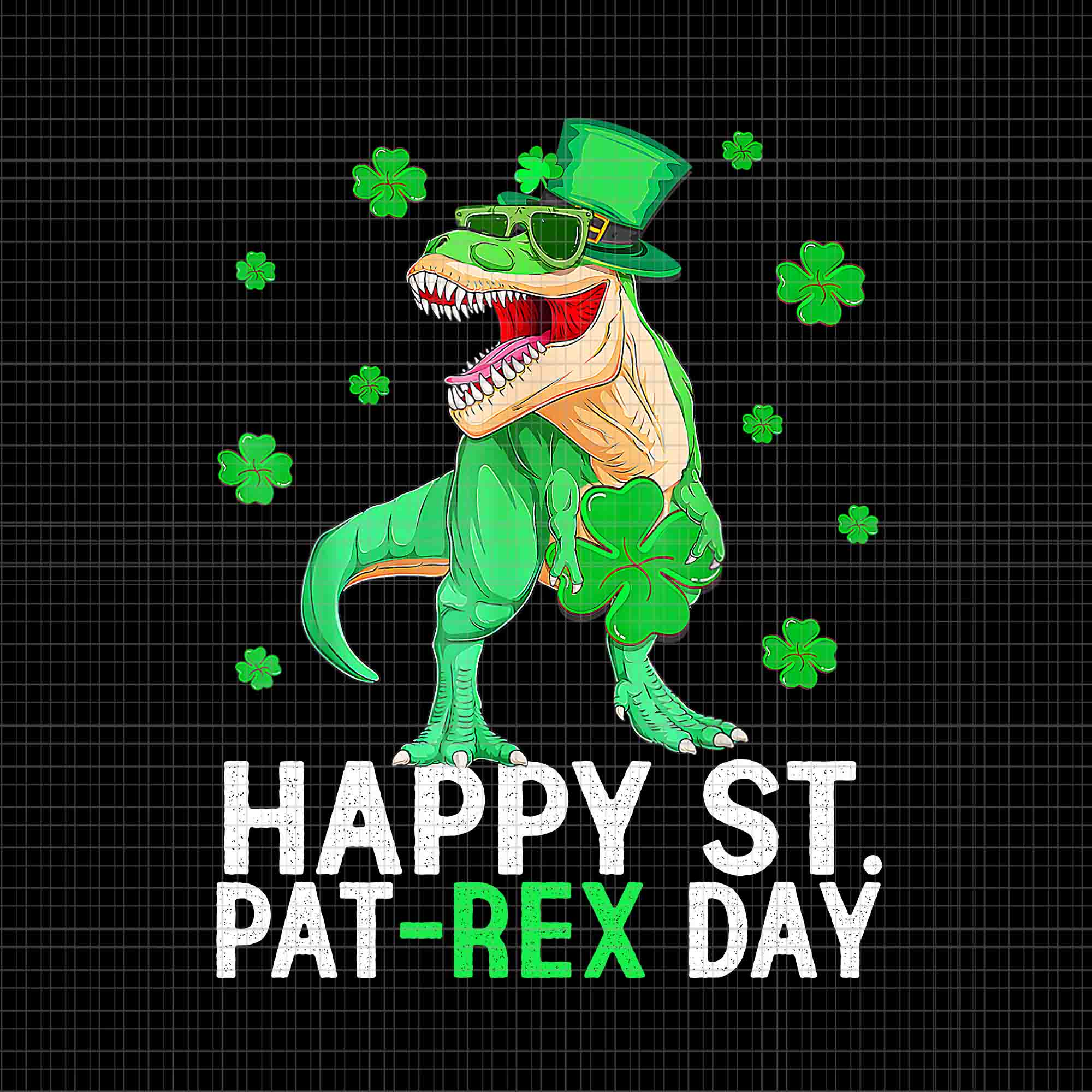 Dinosaur Saint Patrick's Day Png, Happy St PaT-Rex Day Png, | Inspire Uplift