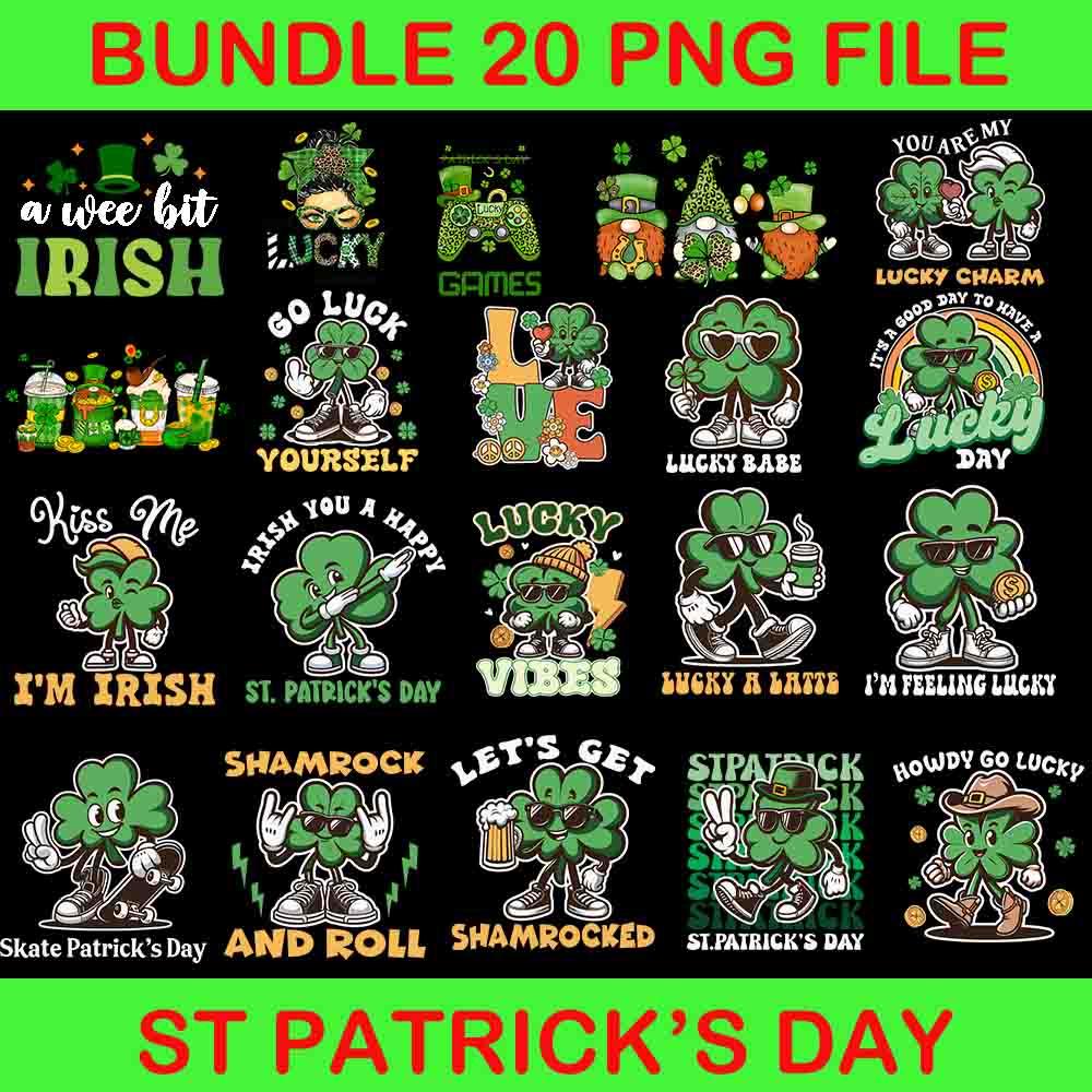 Bundle Patrick Day Png, St Patricks Day Bundle Png, Shamrock | Inspire ...