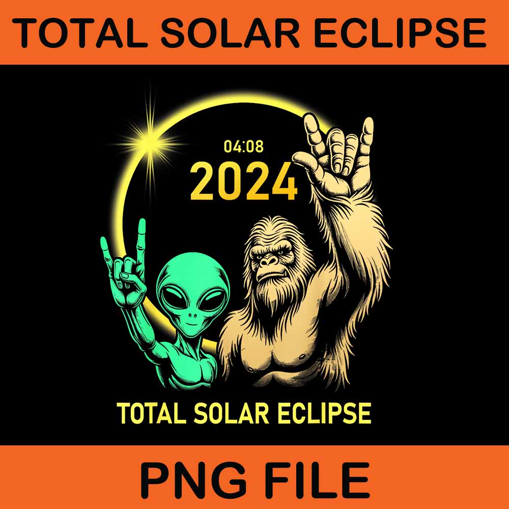Total Solar Eclipse Alien Bigfoot Rock April Png | Inspire Uplift