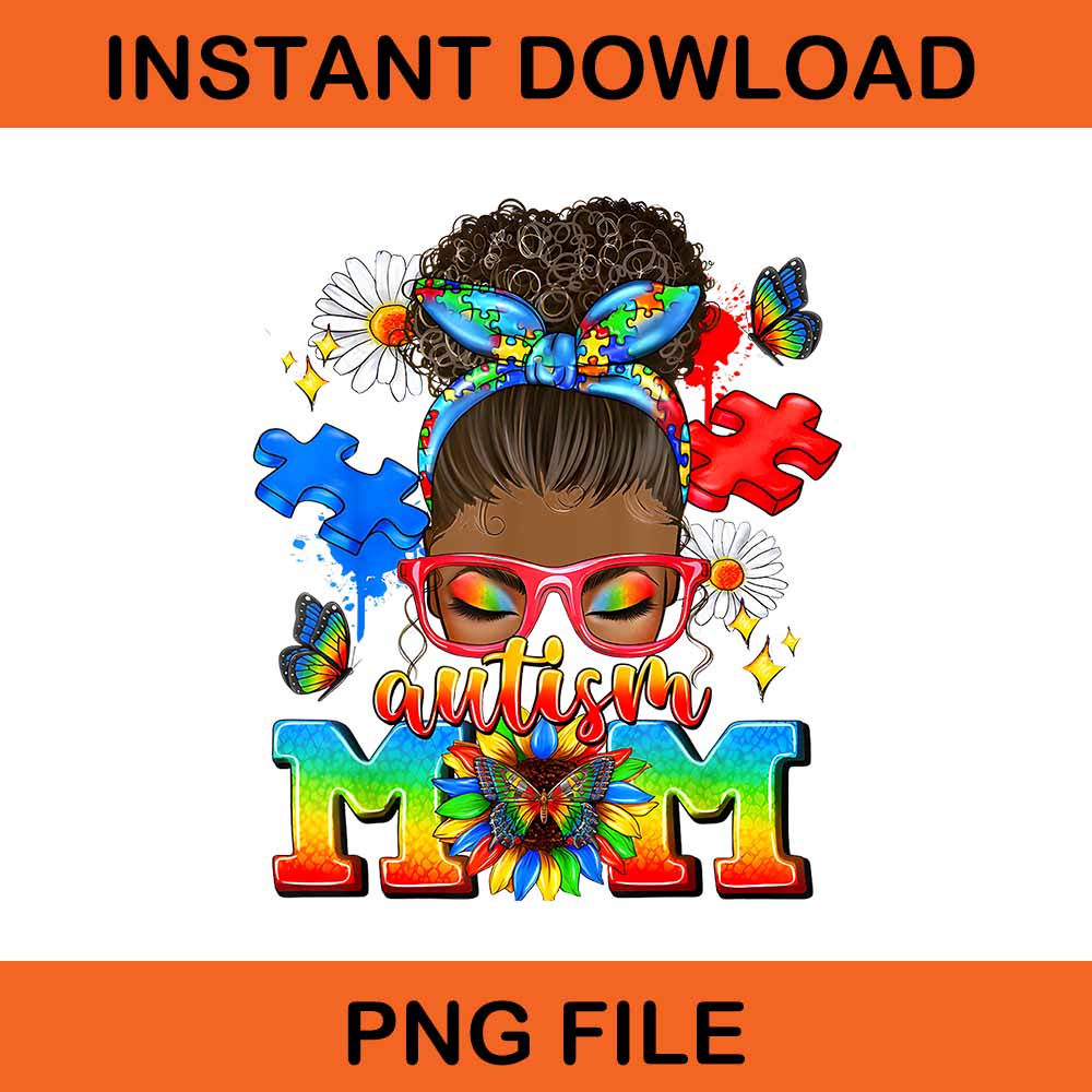 African Black Autism Mom Afro Mother Autism Awareness Mama P - Inspire ...