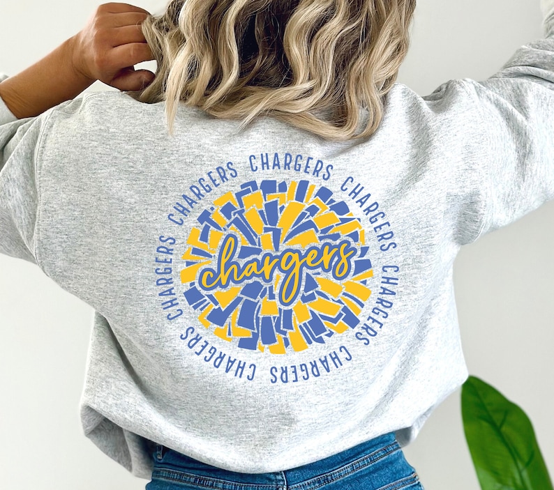 Chargers SVG, Chargers Pom Pom svg,Chargers Cheer svg,Charge | Inspire ...
