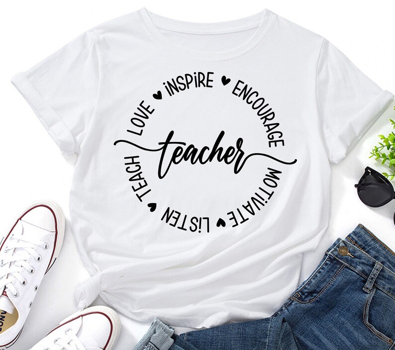 Teacher SVG,Teach Love Inspire,Teacher Life svg,Motivate, Li | Inspire ...
