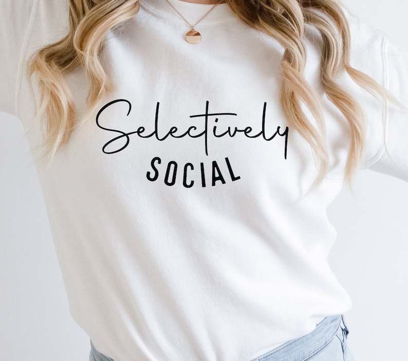 Selectively Social SVG, Wavy Letters svg,Introvert svg,Antis - Inspire ...