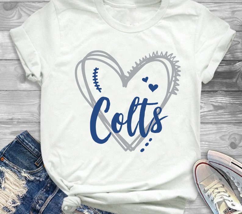 Colts Heart SVG, Heart Designs Mascot svg,Colts svg,Love Col | Inspire ...