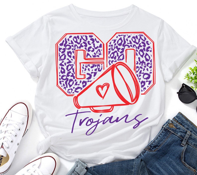 Go Trojans Leopard SVG,Trojans Cheer svg,Trojans Mascot svg, | Inspire ...