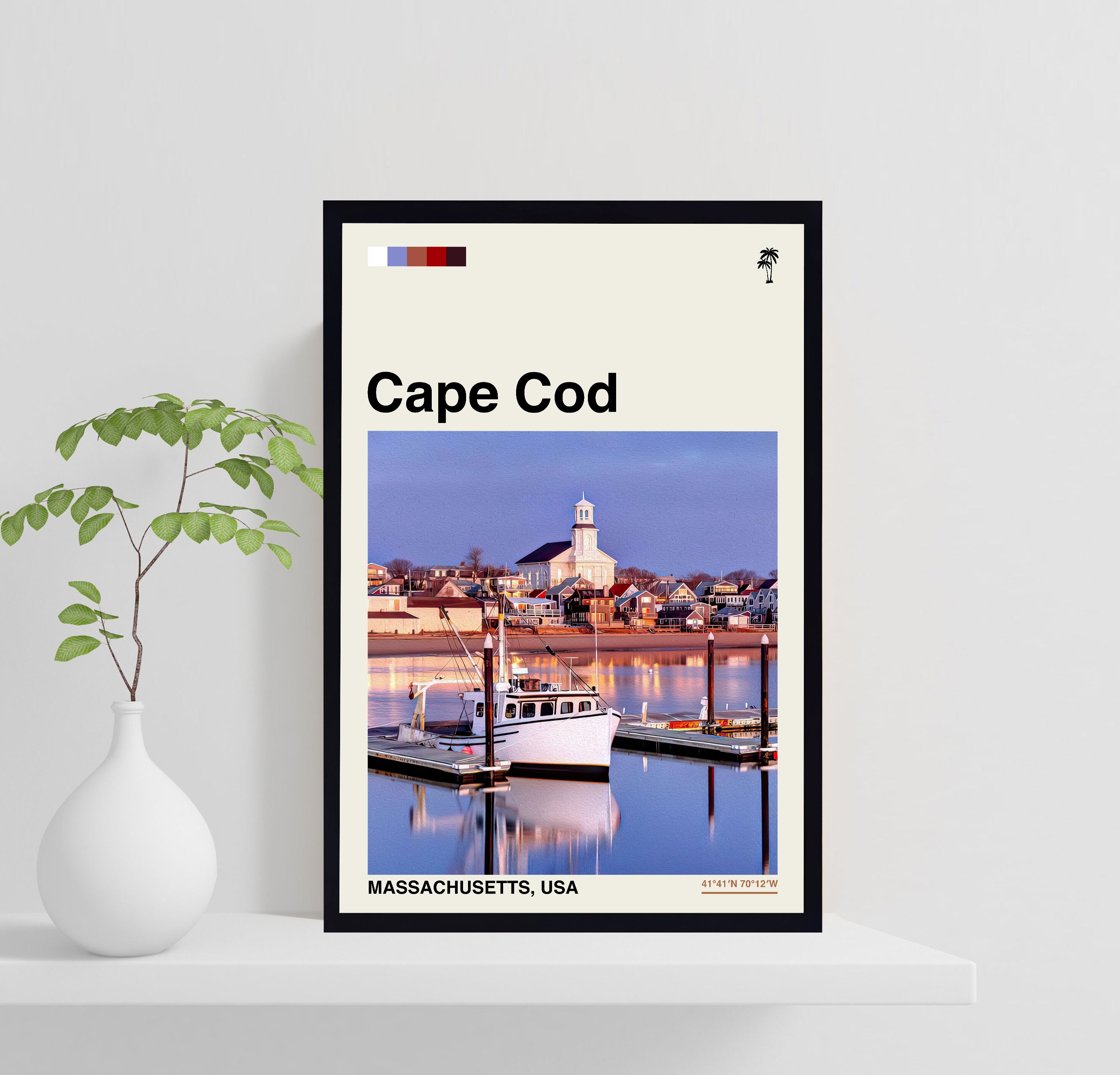 Cod Art, Cape Cod Poster, No Farme | Inspire Uplift