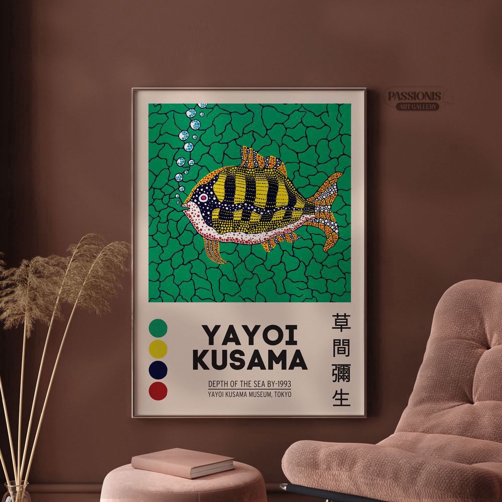 Yayoi Kusama Art, Depth Of The Sea Poster | Inspire Uplift
