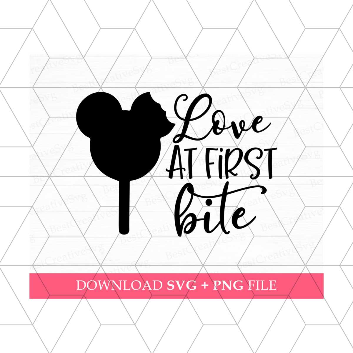 Mouse Ear Snack Svg, Love At First Bite Svg, Snack Svg | Inspire Uplift