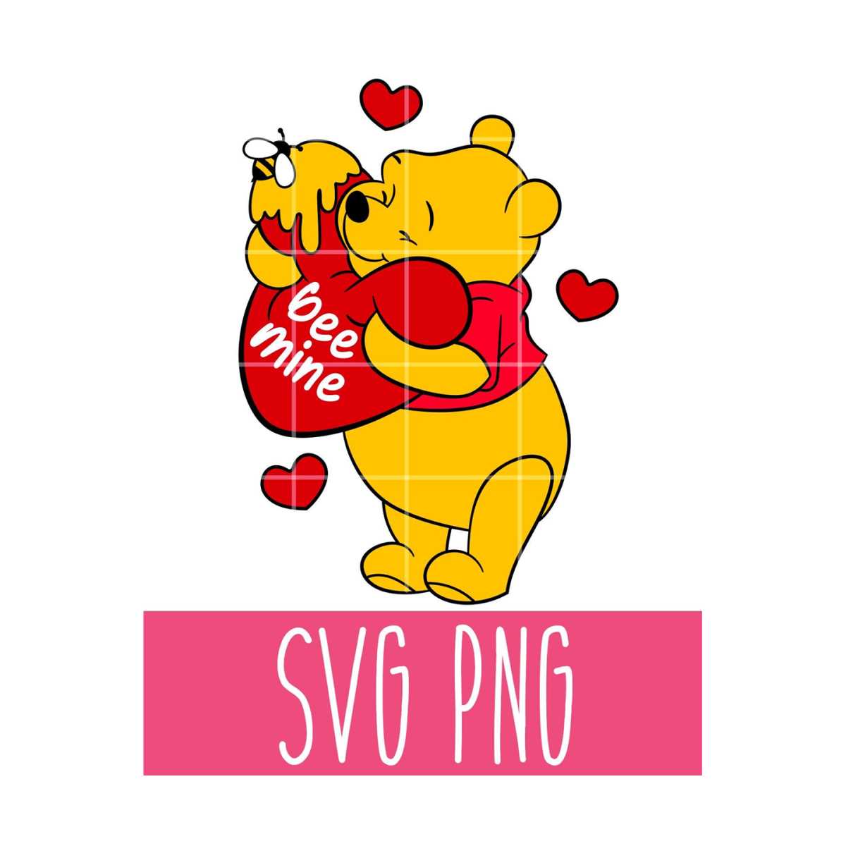 Bee Mine Winnie Pooh Bear Svg, Love Svg, Valentines Day Svg, | Inspire ...