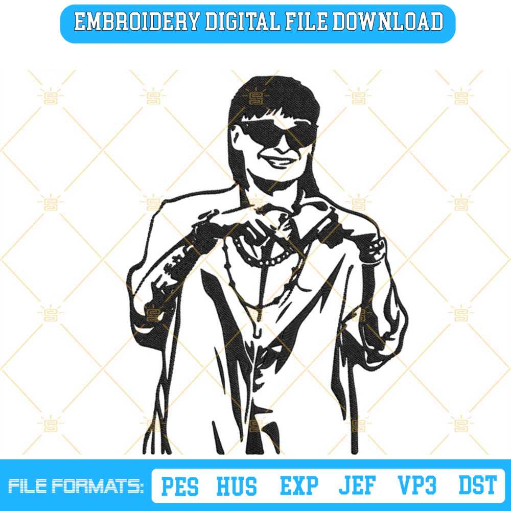 Peso Pluma Hand Heart Embroidery Design File | Inspire Uplift