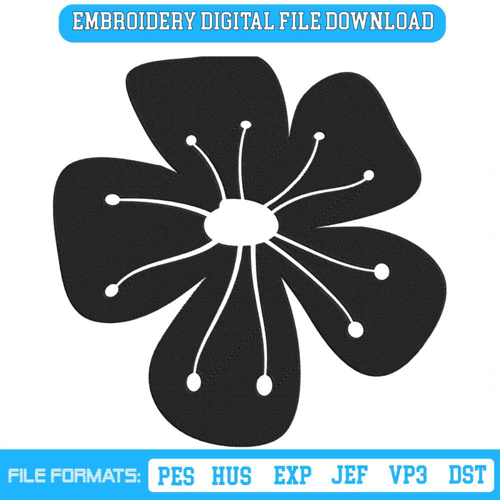 Flower Line Embroidery Designs File, Flower Machine Embroide | Inspire ...