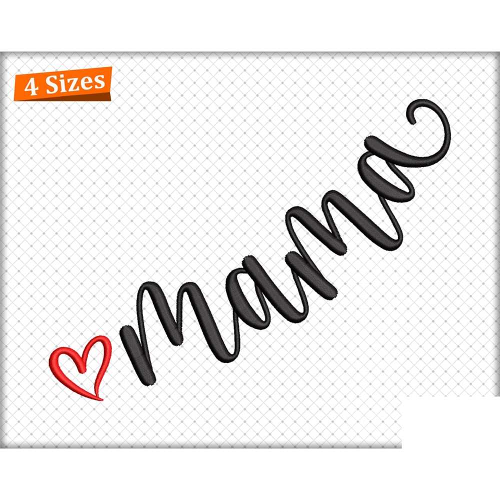Mama Embroidery Design, Curved Mama Embroidery Files, Mama E | Inspire ...