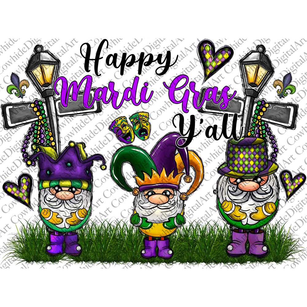 Happy Mardi Gras Yall PNG ,hat Png, Mardi Gras Sublimation P | Inspire ...