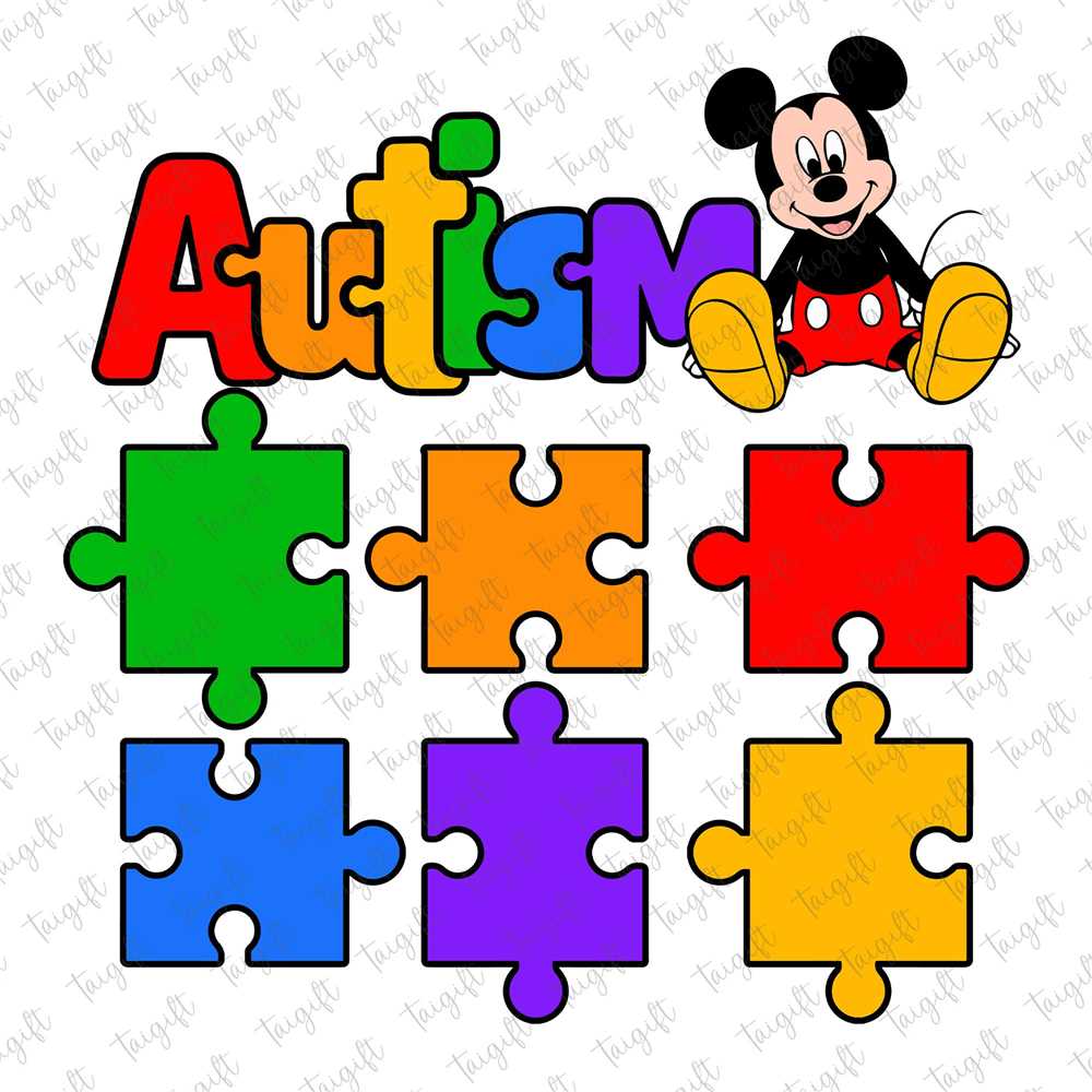 Mouse Autism Puzzle Piece Svg, Autism Awareness Svg | Inspire Uplift