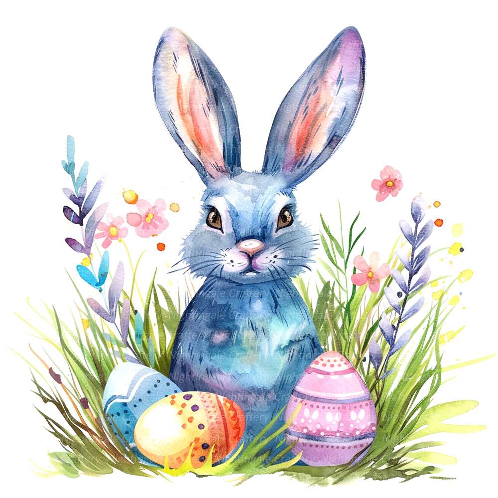 Easter Bunny Clipart, Watercolor Bunny Clipart, Printable Wa - Inspire ...