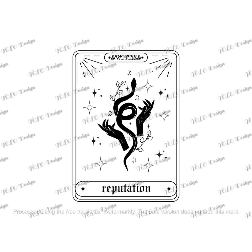 Taylor Reputation Svg and png, Tarot Card Lover, Taylor Swif | Inspire ...
