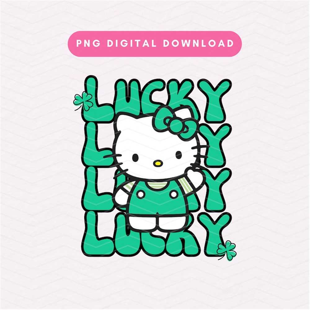 Lucky Sublimation Graphic, Lucky Kawaii Kitty PNG, Cute Tren - Inspire ...