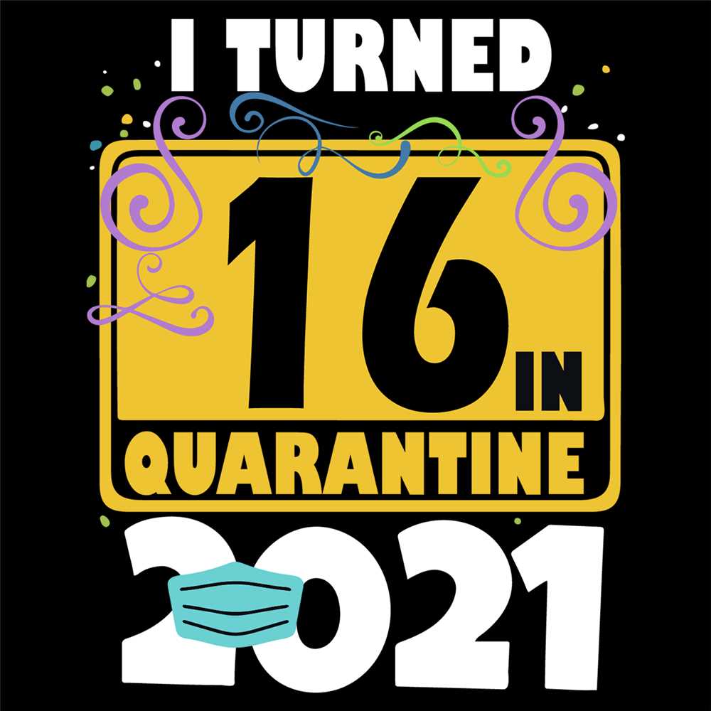 I Turned 16 In Quarantine 2021 Svg, Birthday Svg, 16 Birthda | Inspire ...