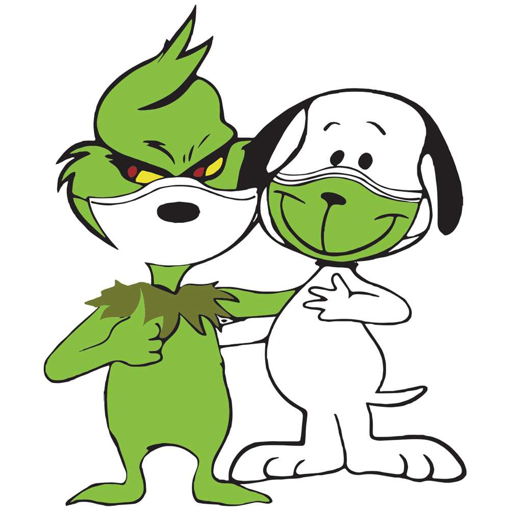 Grinch And Snoopy Wearing Mask Svg, Trending Svg, Grinch Svg | Inspire ...