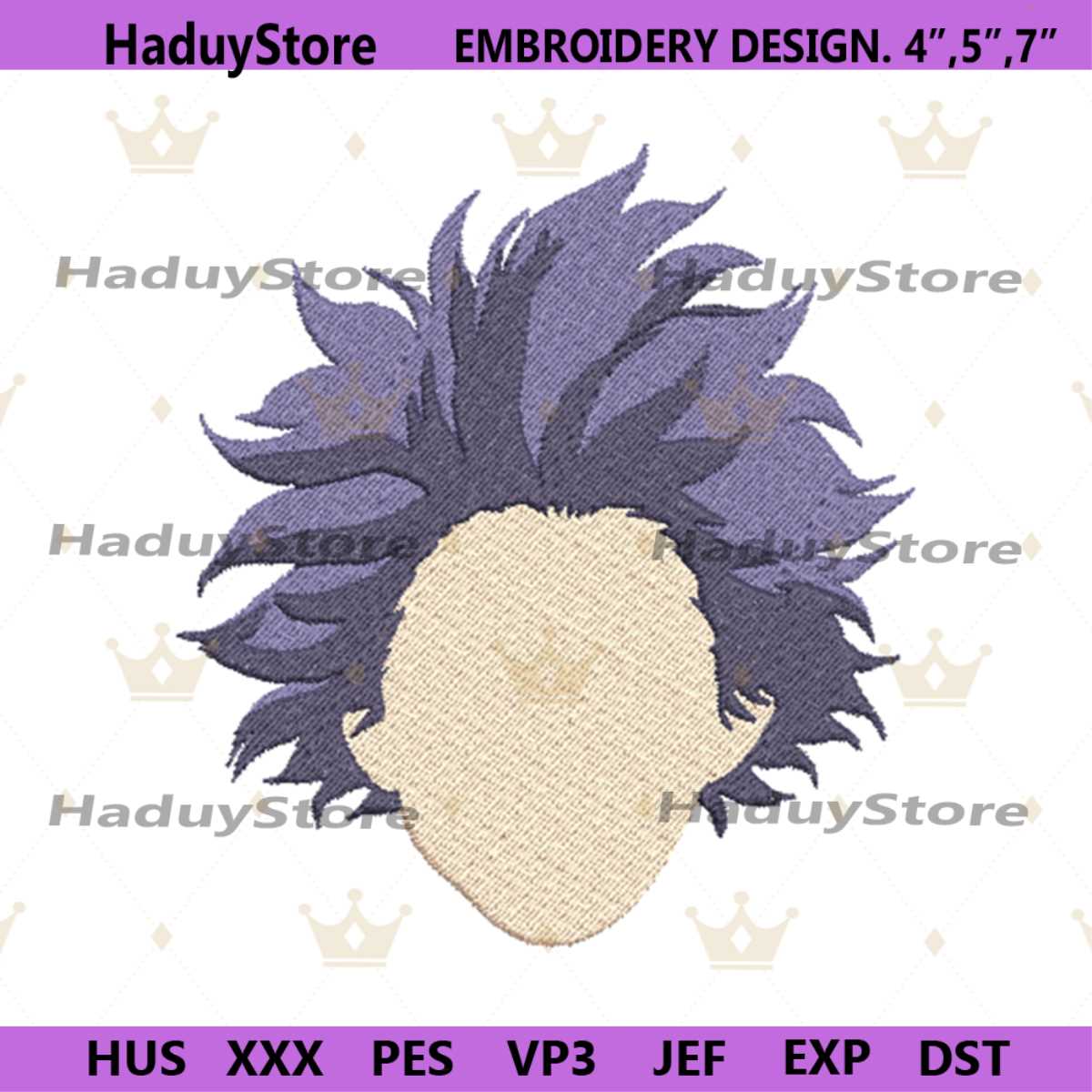 Hitoshi Shinsou Face Embroidery Design Download Anime My Her | Inspire ...