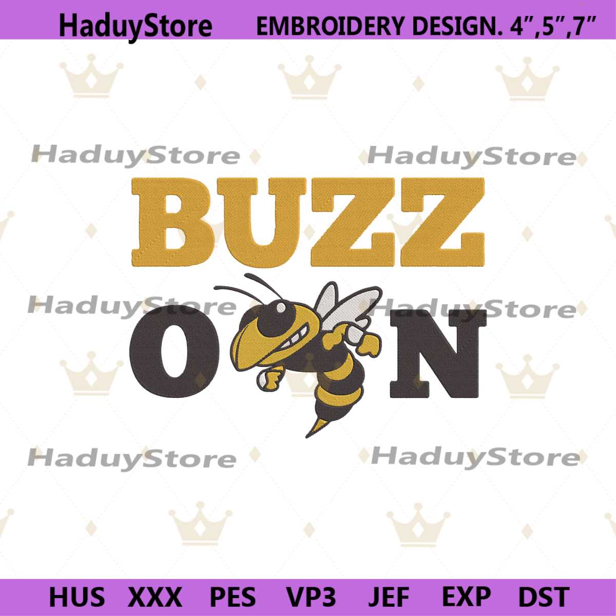 Buzz Georgia Tech Yellow Jeckets Logo Embroidery Design, Geo | Inspire ...