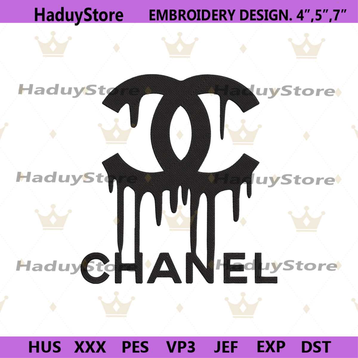 Chanel Logo Symbol Dripping Embroidery Download File | Inspire Uplift