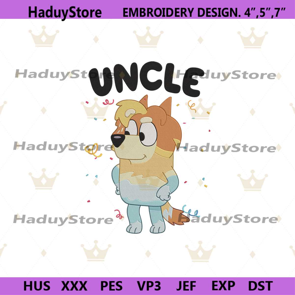 Rad Bluey Machine Embroidery, Uncle Rad Bluey Embroidery Fil | Inspire ...