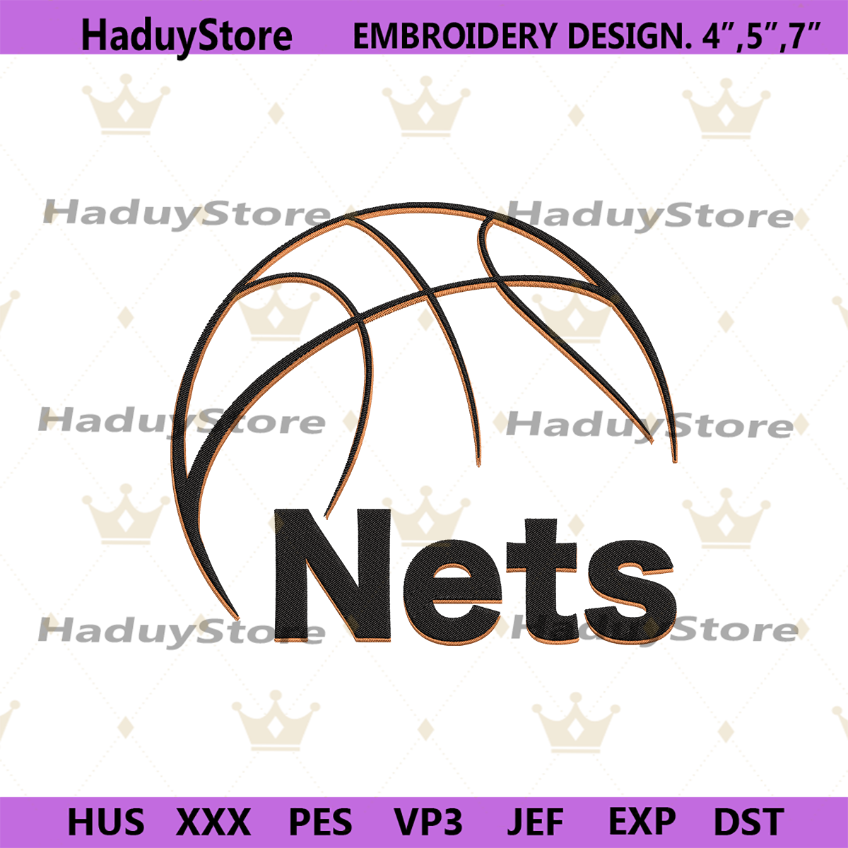 Brooklyn Nets Logo Machine Embroidery Designs | Inspire Uplift