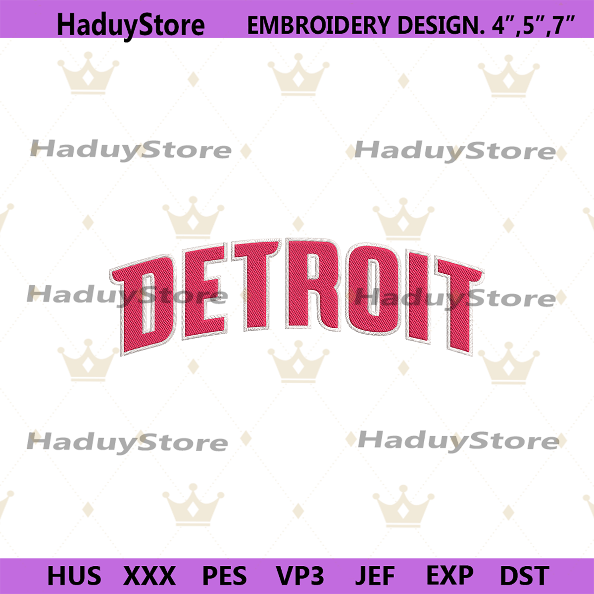 Detroit Pistons Wordmark Logo Embroidery Files | Inspire Uplift