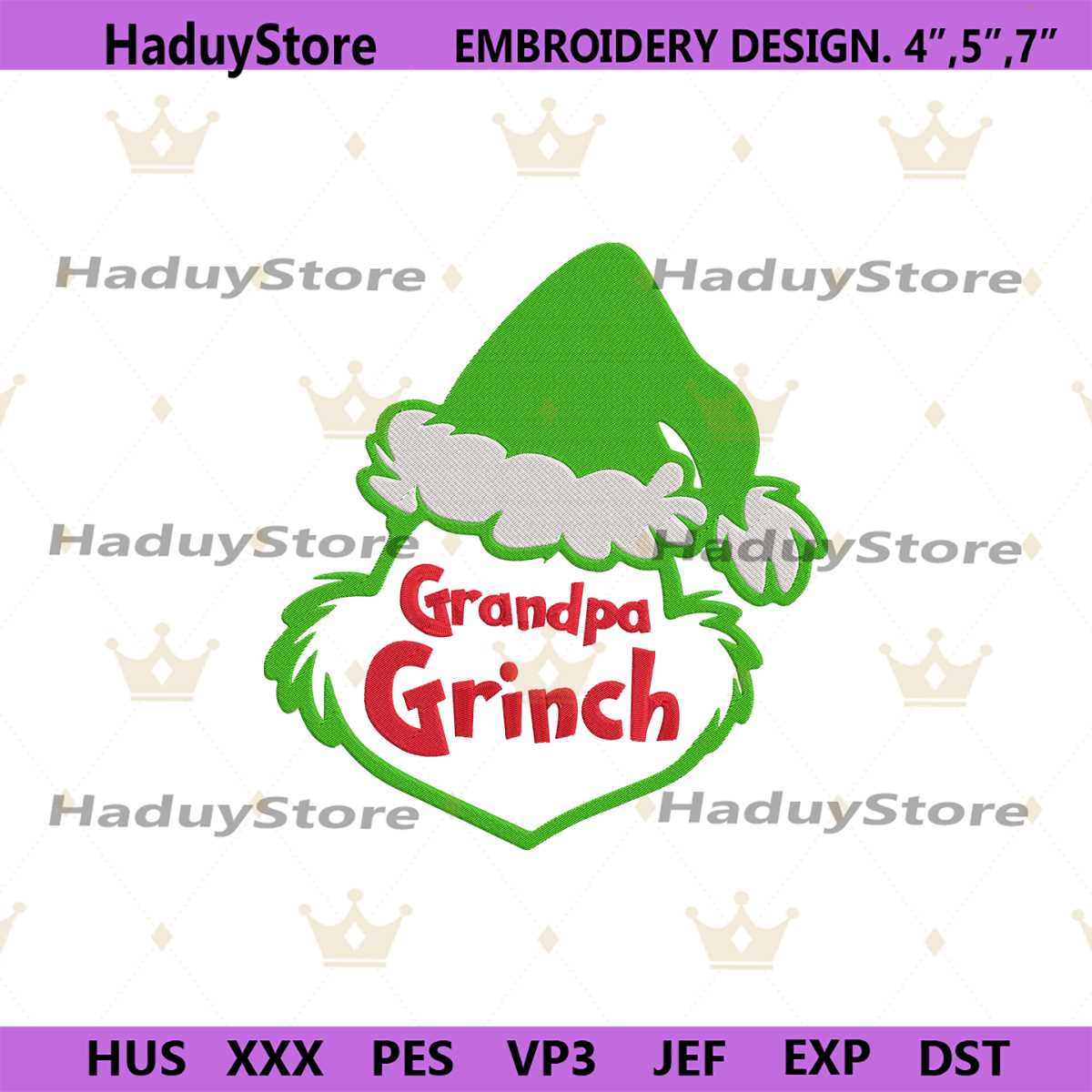 Grandpa Grinch Design Machine Embroidery, Christmas,Grinch E | Inspire ...