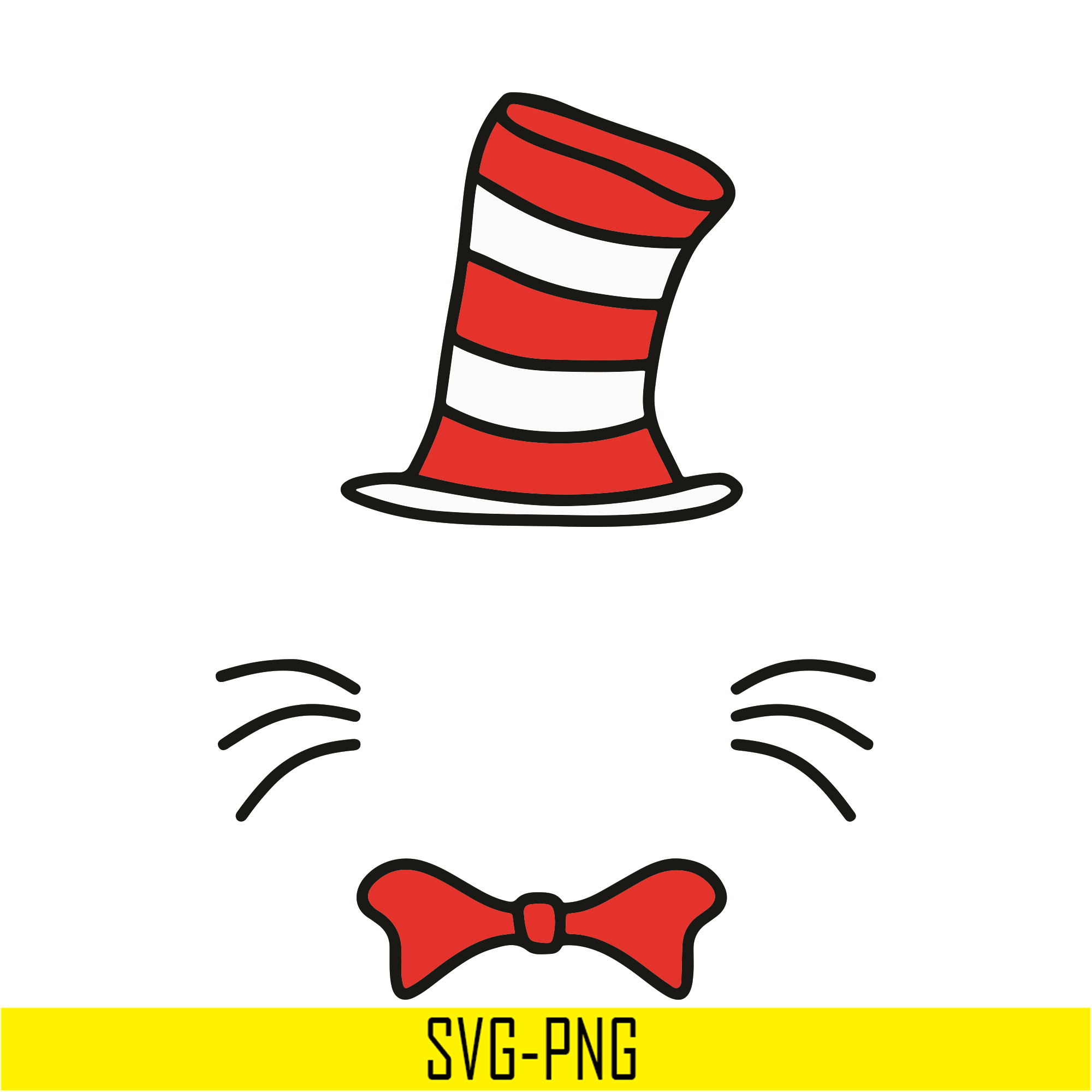 The Original Dr. Seuss Hat svg, Dr Seuss Face svg, Cat in th | Inspire ...