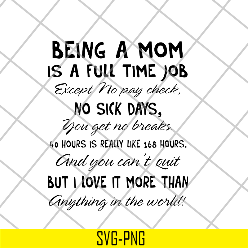 Being A Mom Is A Ful svg, png, dxf, eps digital file FN16062 - Inspire ...