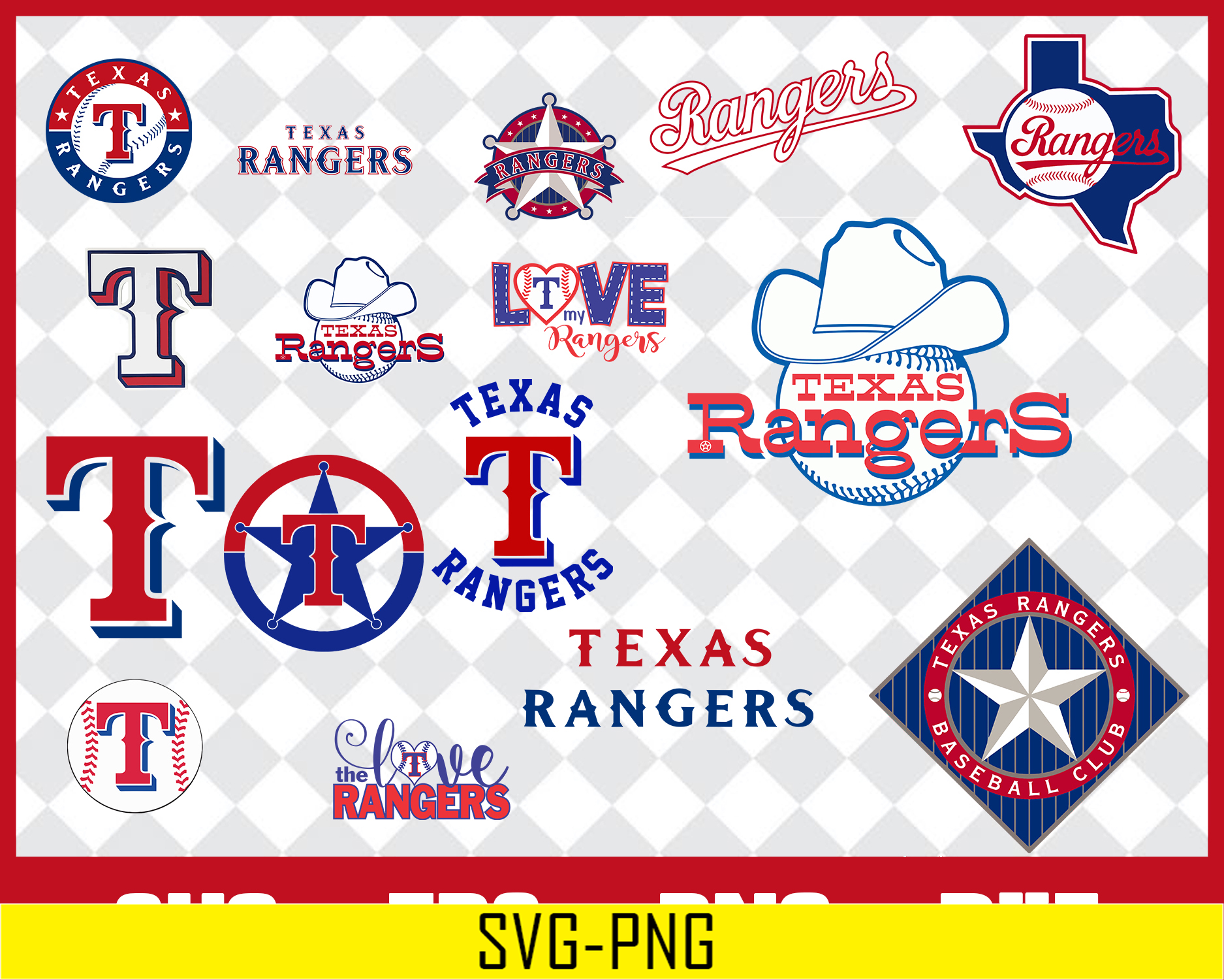 Texas Rangers Bundle svg, Texas Rangers svg, Rangers svg, Ra - Inspire ...