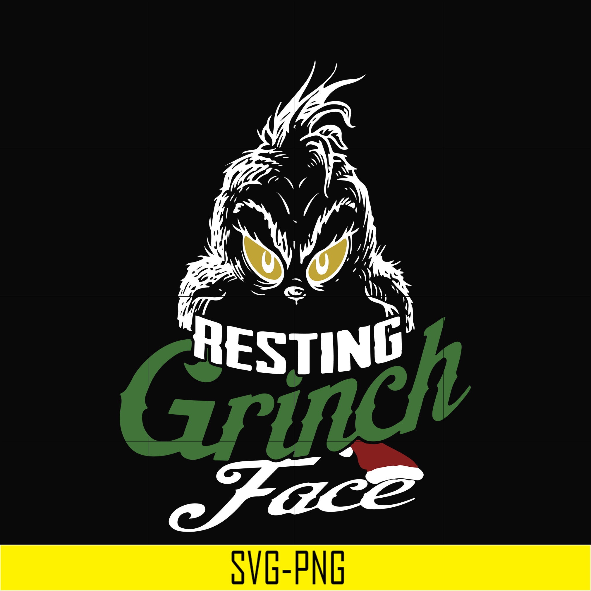 Resting grinch face svg, png, dxf, eps digital file NCRM0006 | Inspire ...