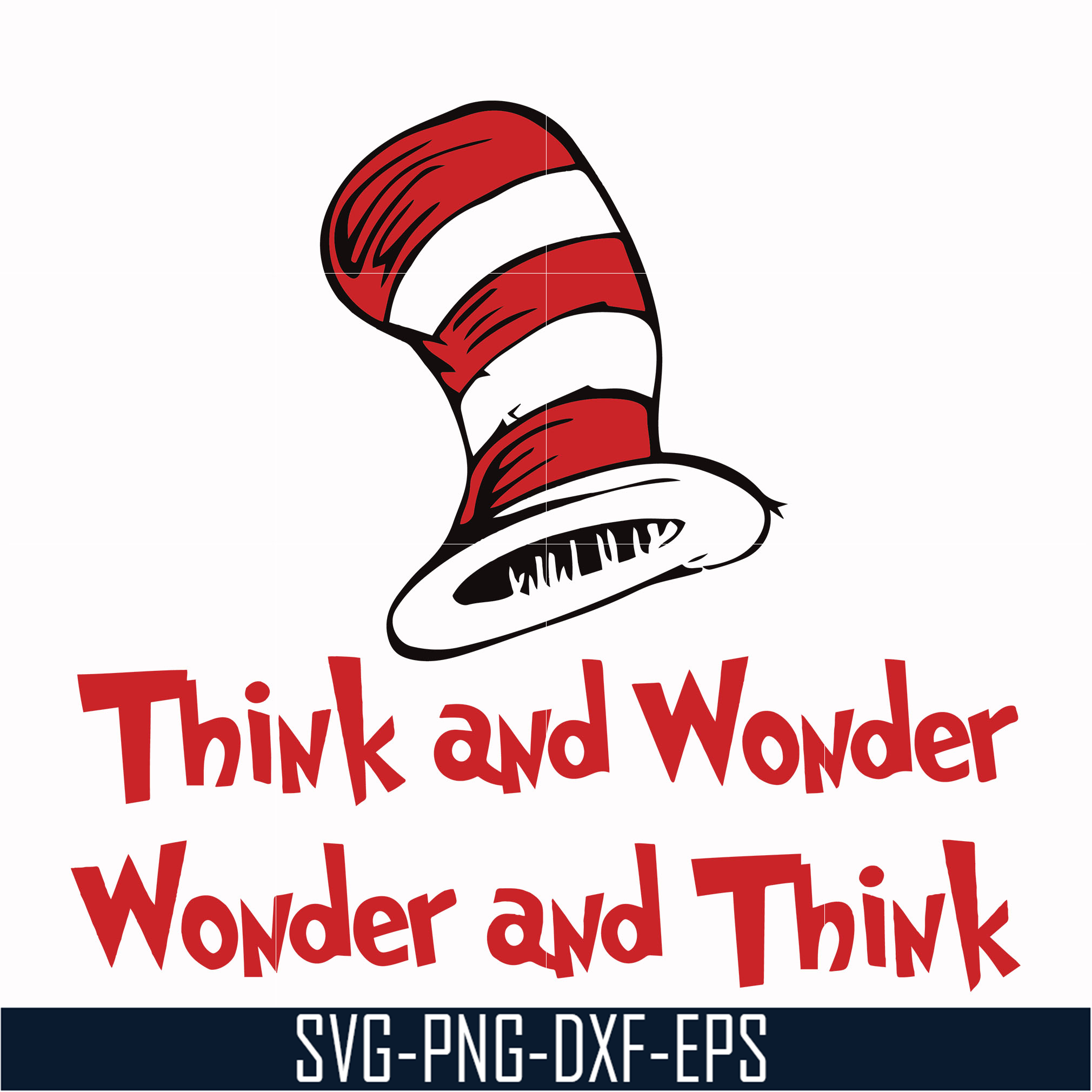 Think and wonder wonder and think svg, png, dxf, eps file DR | Inspire ...