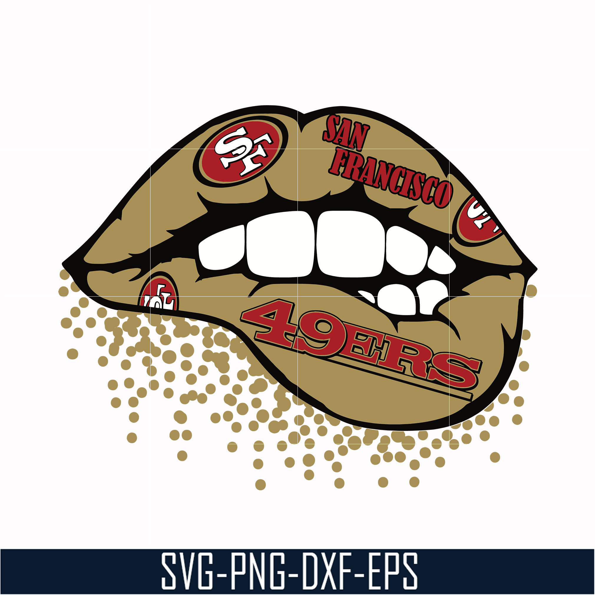 San francisco 49ers lip svg, 49ers lip svg, Nfl svg, png, dx | Inspire ...