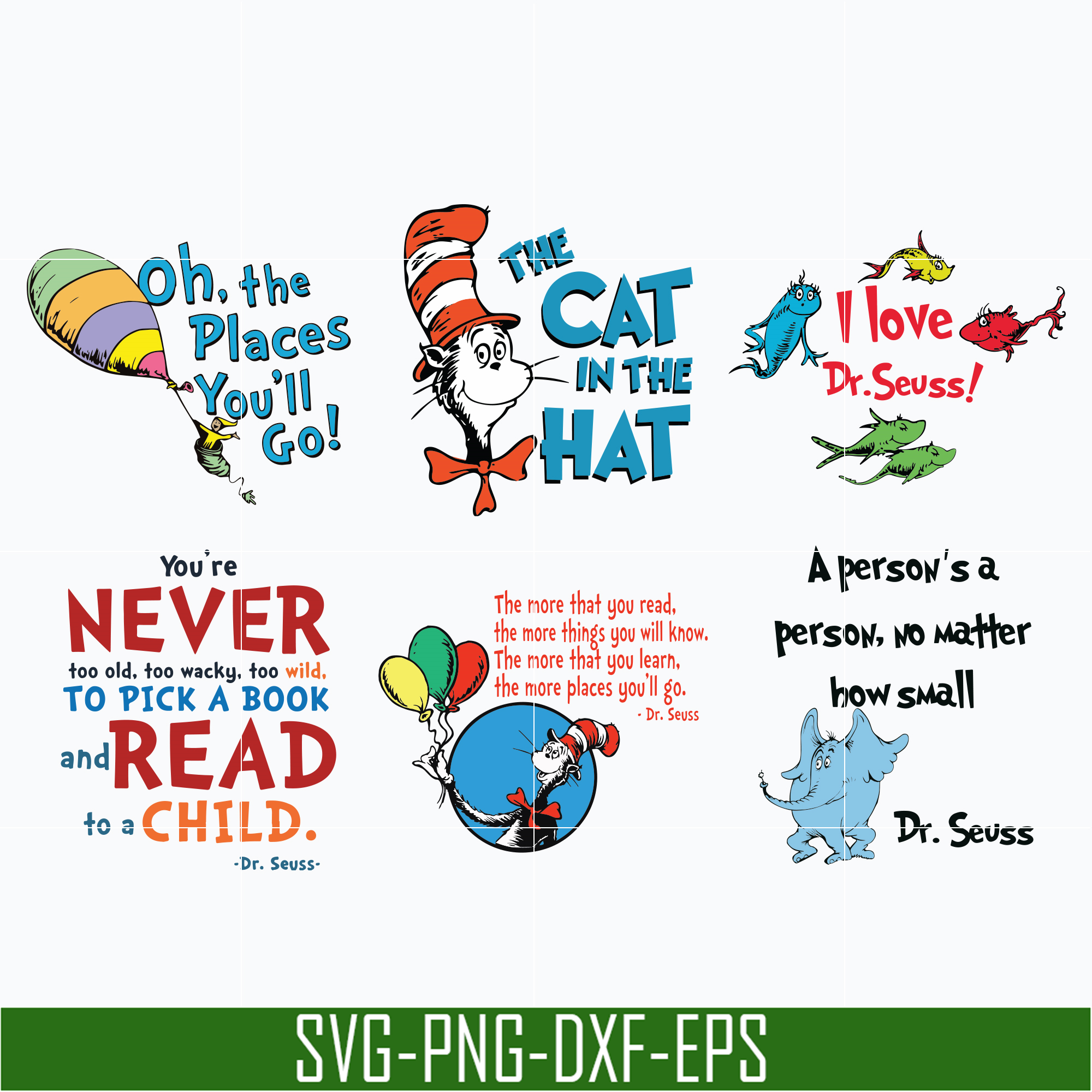 Dr seuss bundle svg, dr seuss svg, dr seuss quotes svg, png, - Inspire ...