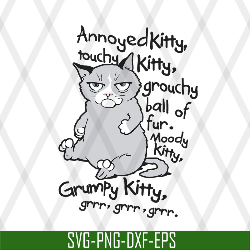 Grumpy cat svg, png, dxf, eps digital file FN15062122 | Inspire Uplift