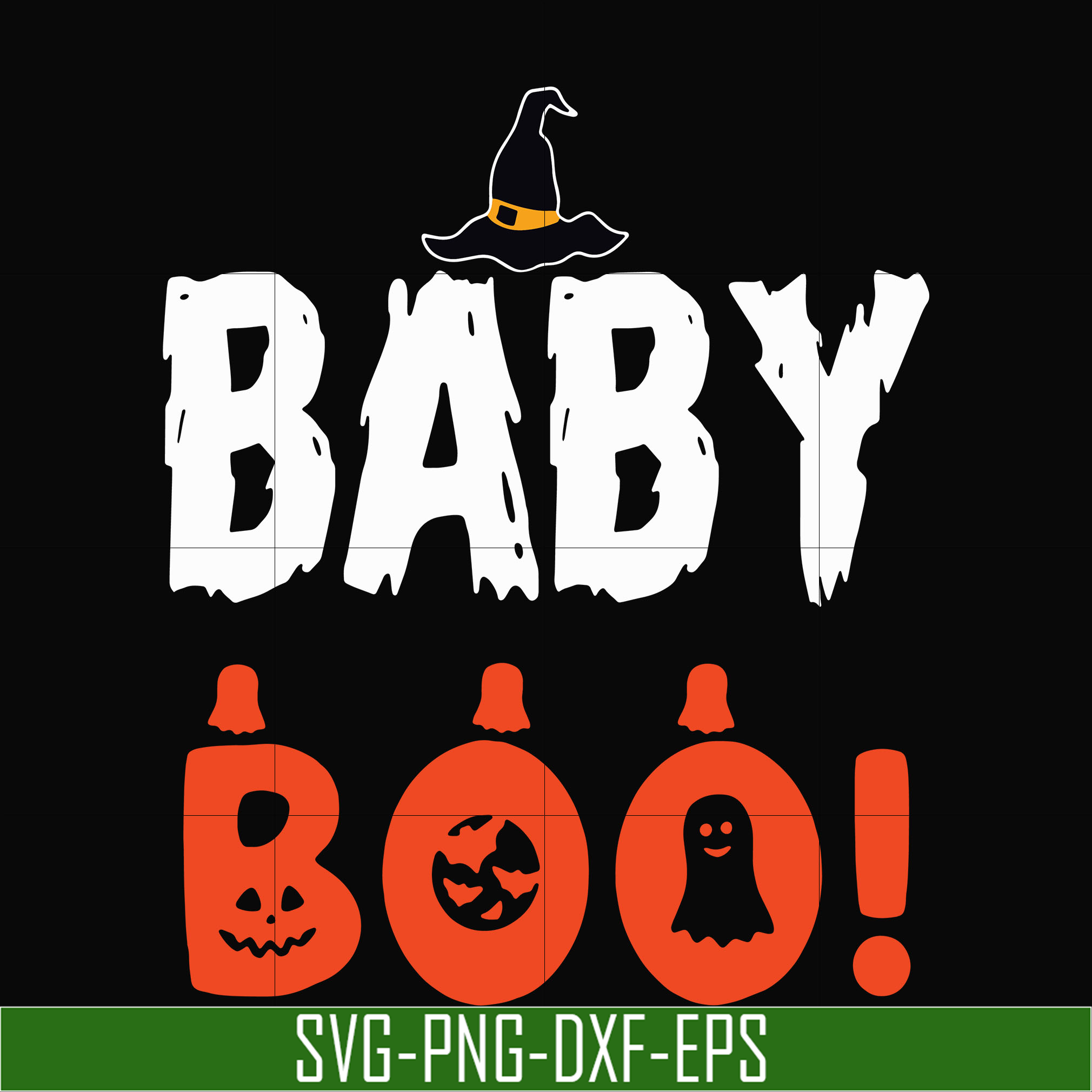 Baby boo! svg, png, dxf, eps digital file HLW0083 | Inspire Uplift