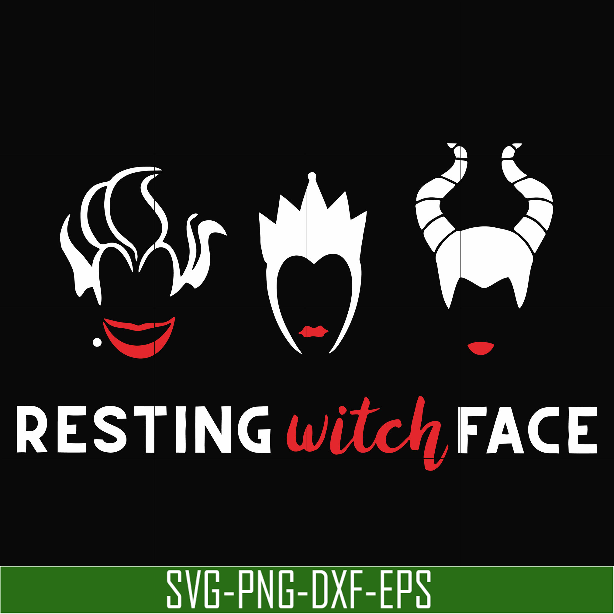 Resting witch face svg, png, dxf, eps digital file NCRM0109 | Inspire ...