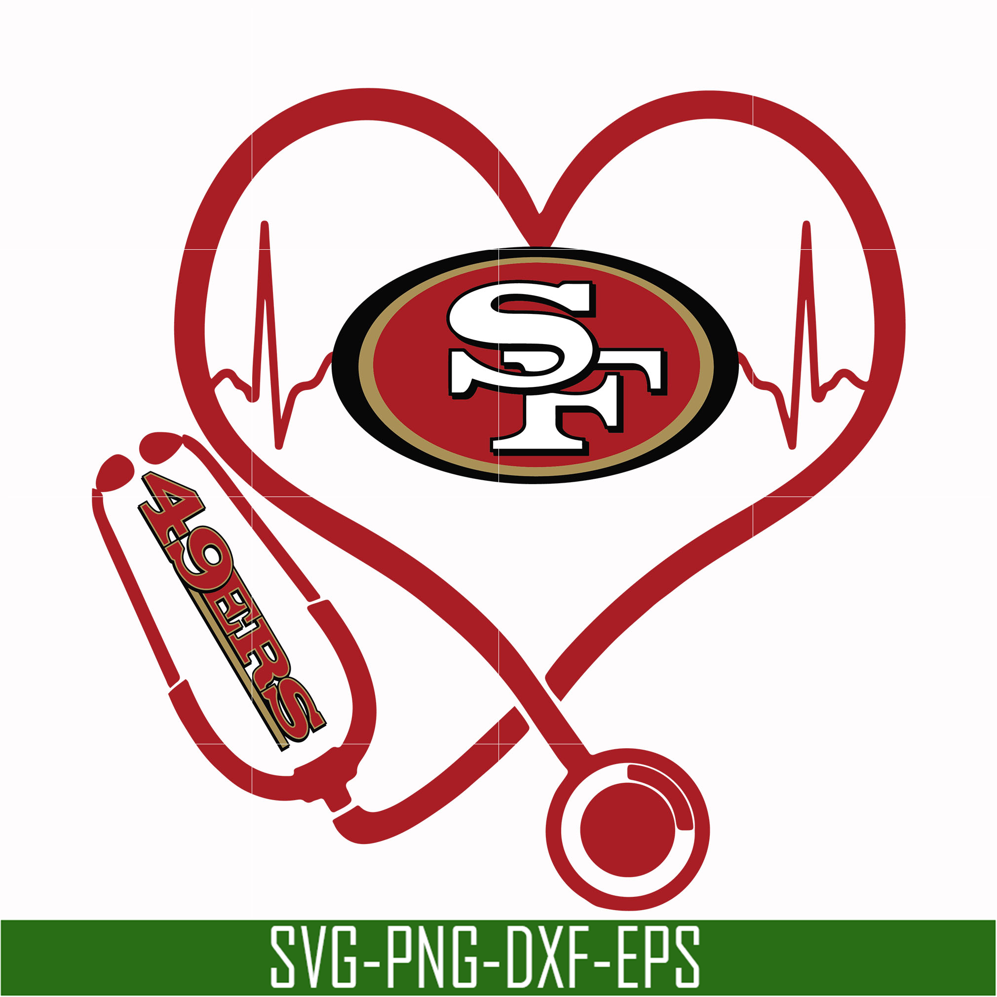 San francisco 49ers heart svg, 49ers heart svg, Nfl svg, png - Inspire ...