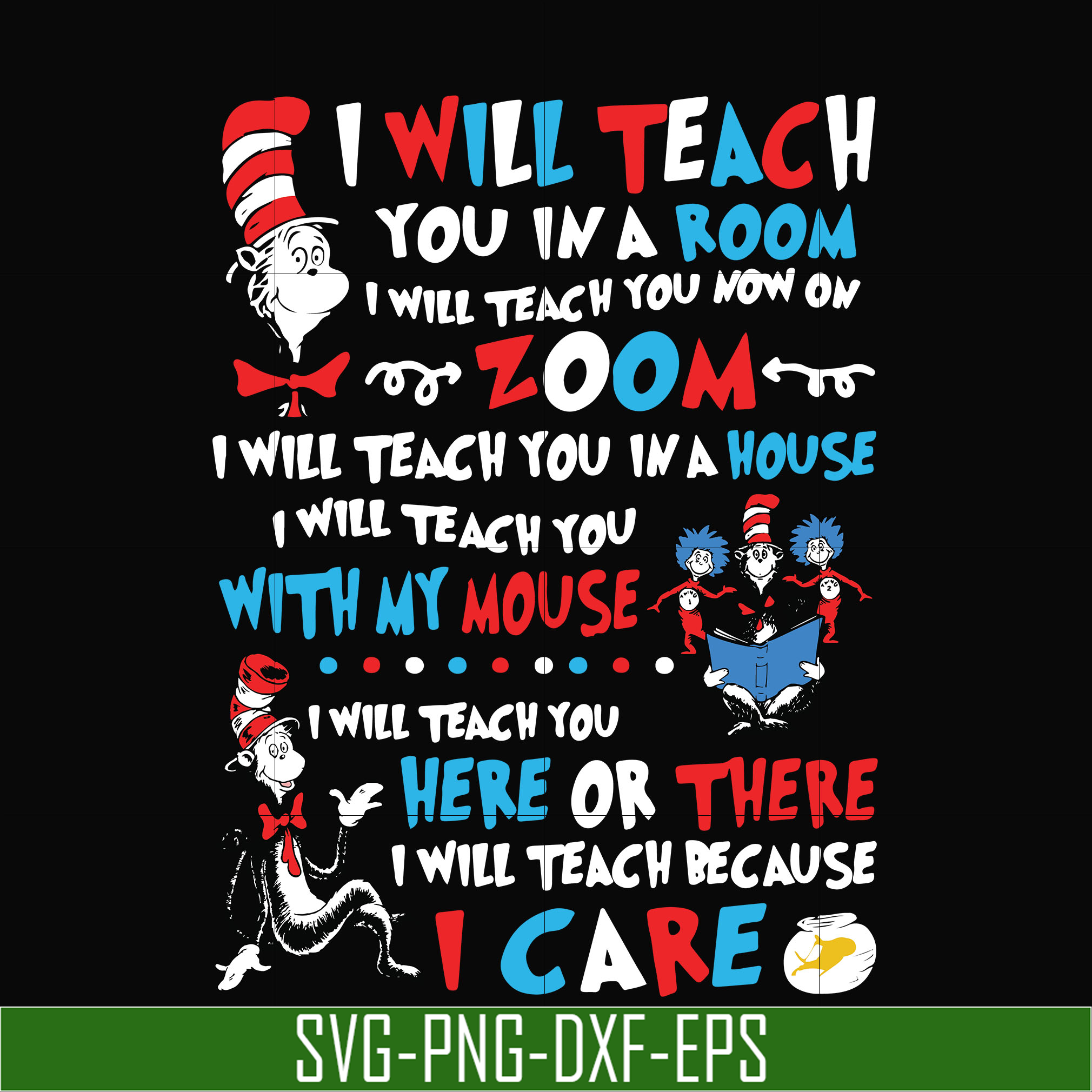 Dr Seuss I will teach you in a room I will teach you now on | Inspire ...