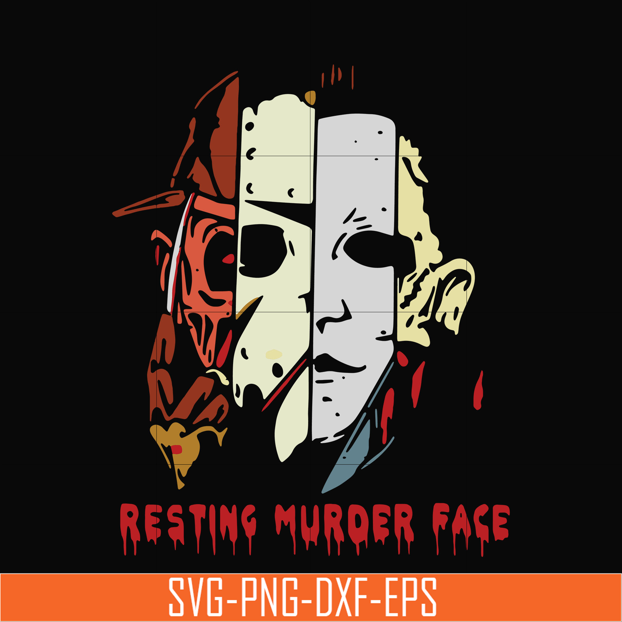 Resting murder face svg, png, dxf, eps digital file HLW0161 | Inspire ...