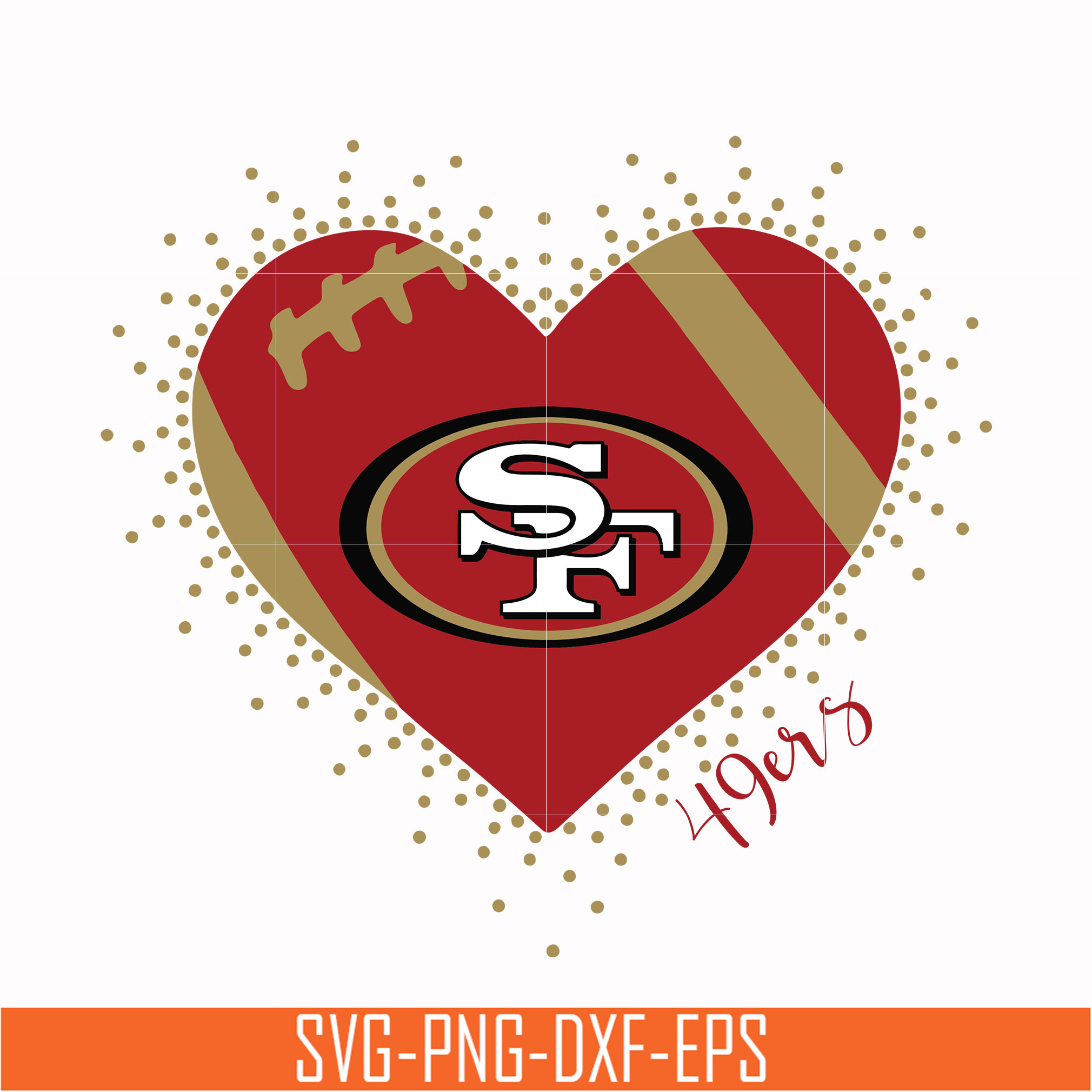 San francisco 49ers heart svg, 49ers heart svg, Nfl svg, png - Inspire ...