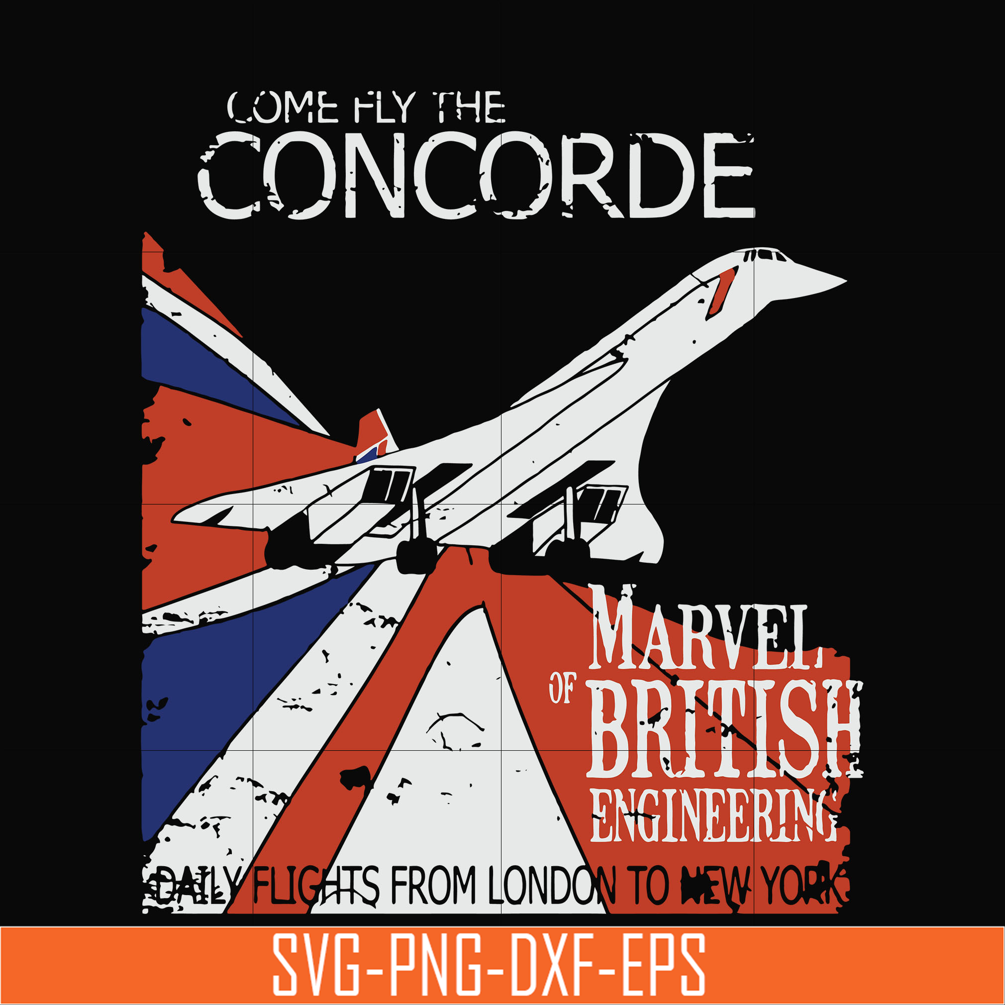 Come fly the concorde svg, Concorde Retro Vintage svg, png, - Inspire ...