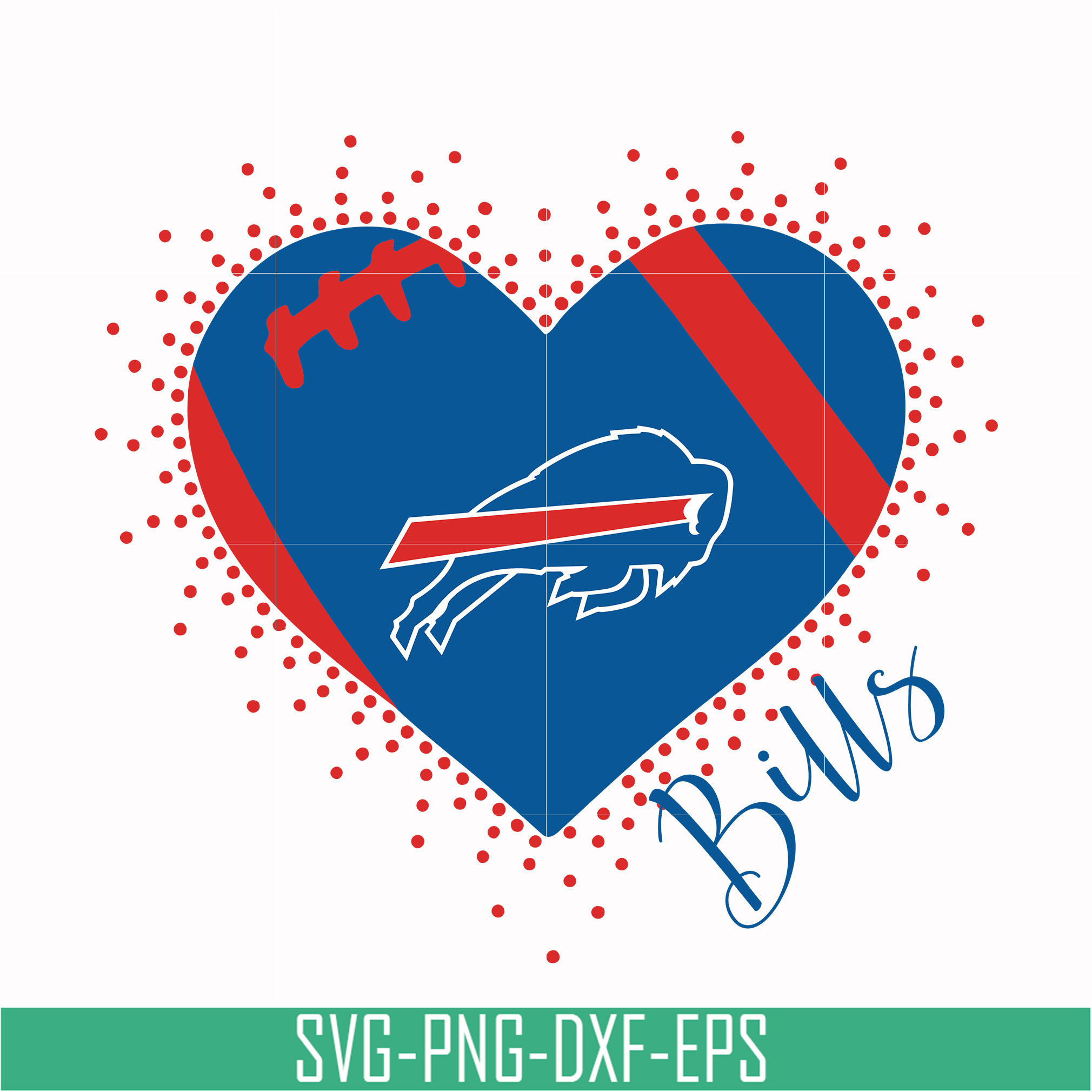 Buffalo Bills heart svg, Bills heart svg, Nfl svg, png, dxf, | Inspire ...